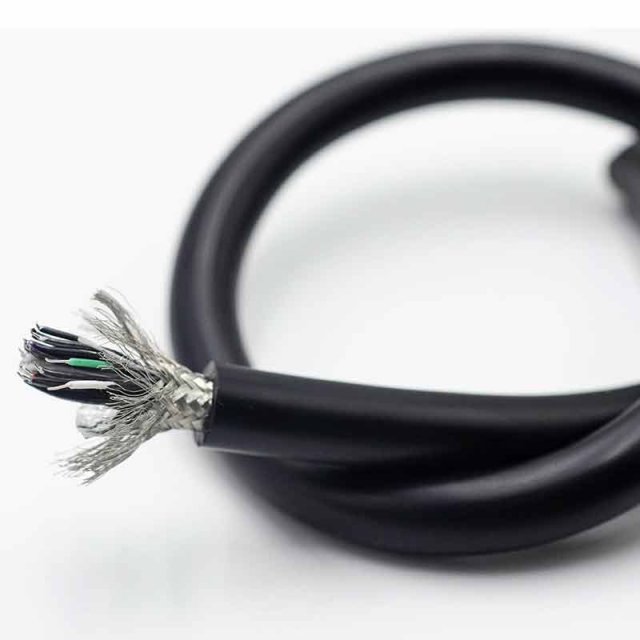 OD10.7MM Ultra-low Noise AL and Braiding Double Shielded 28awg 24 Core ...